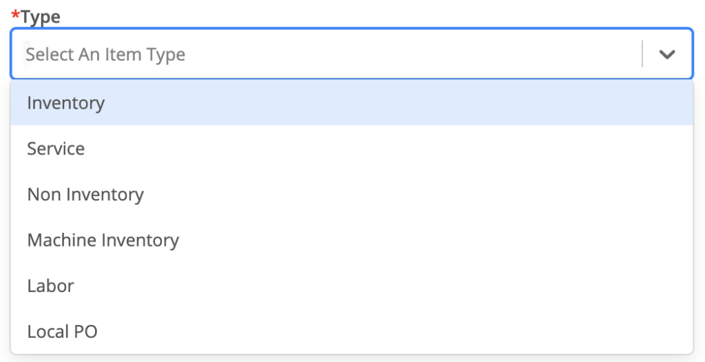 What is an item type? - Flyntlok Equipment Dealer Management System